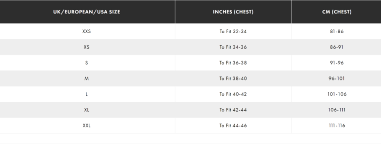 SIZE GUIDE - StabApparel-Stab proof clothing Lightweight High ...